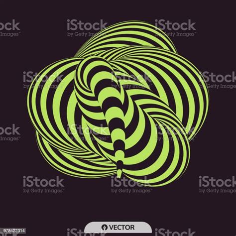 추상적인 3d 기하학적 배경입니다 착시와 패턴입니다 벡터 일러스트입니다 3차원 형태에 대한 스톡 벡터 아트 및 기타 이미지 3차원 형태 가리기 강렬하고 밝은 색상