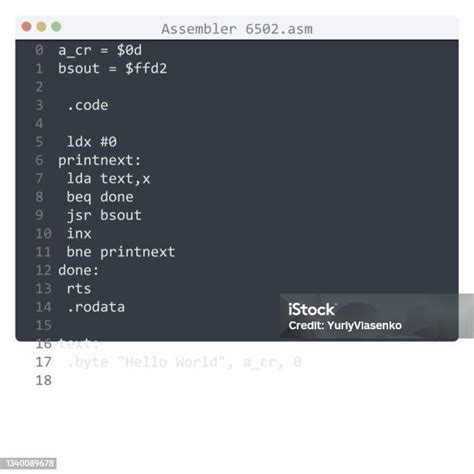 Assembler 6502 Bahasa Hello World Contoh Program Dalam Ilustrasi