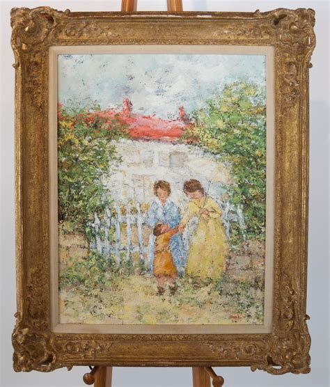 Sold At Auction René Sinicki Rene Sinicki Figures Garden Oil On