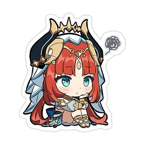 Nilou Genshin Impact Sticker Stuck Sticker For Sale By Asiapenguin Chibi Cute Icons Cute