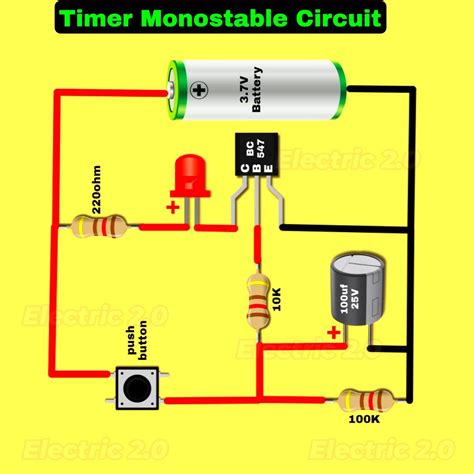 Electric Transistor Timer Circuit Diagram Electronic