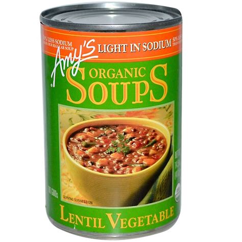 Amys Organic Soups Lentil Vegetable Light In Sodium 14 5 Oz 411 G