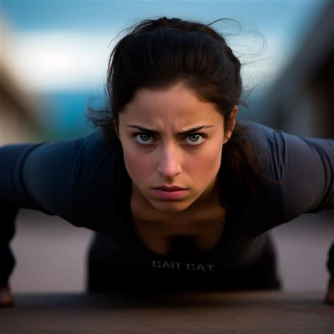 Premium Ai Image Pretty Girl Doing Sports