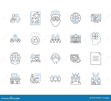 Department Workflow Outline Icons Collection Department Workflow