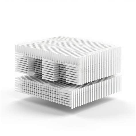 Modern 3d Array Isolated On White Background Design Concept Stock