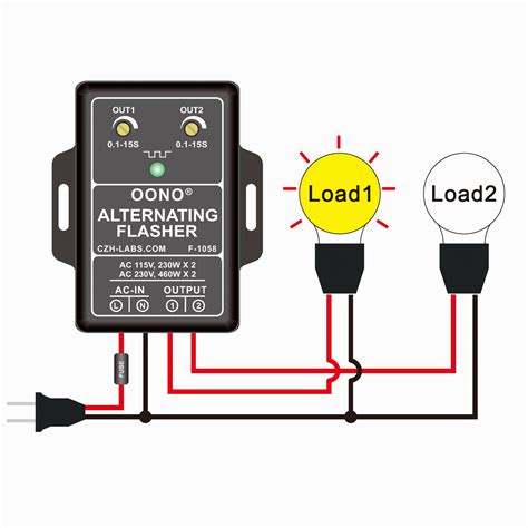 AC 100 240V 2A Dual Output Alternating Flasher Module OONO F 1058