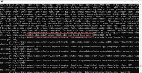 Java Cannot Create Inner Bean Springbatch Staxeventitemreader