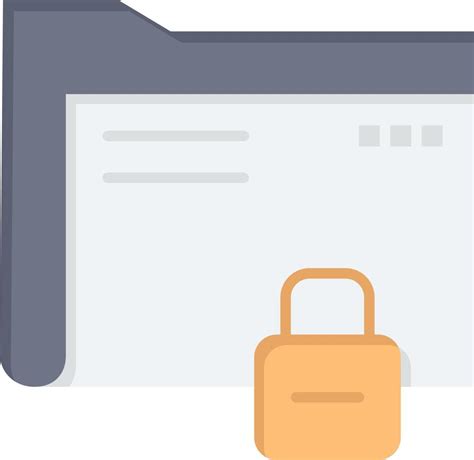Data Folder Password Protection Secure Flat Color Icon Vector Icon Banner Template 14609950