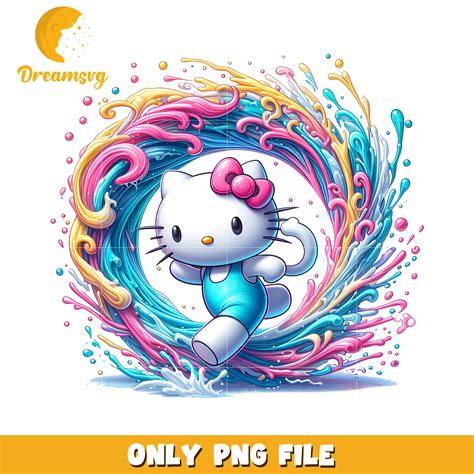 Hello Kitty Png Colorful Splash Art Dreamsvg Store