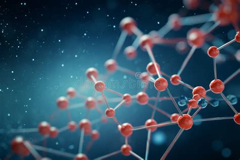 Abstract Molecular Structure On Blue Background Stock Illustration Illustration Of Educational