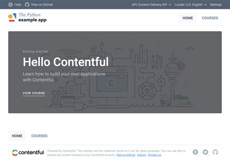 Github Contentfulthe Example Apppy Example App For Contentful In Python