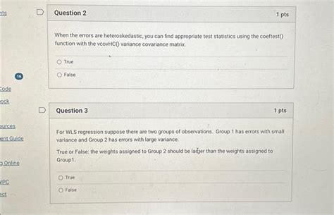 Solved When The Errors Are Heteroskedastic You Can Find