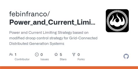 Github Febinfranco Power And Current Limiting Strategy For Grid Connected Distributed