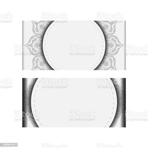텍스트와 장식품을 위한 장소로 초대장을 준비합니다 검은 만다라 패턴과 흰색 색상의 인쇄 디자인 엽서에 대한 템플릿 0명에 대한 스톡 벡터 아트 및 기타 이미지 Istock