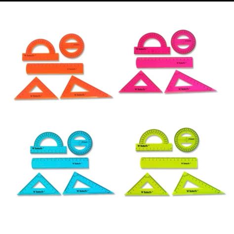 Ruler Set Butterfly Bt 500 Scale Ruller Set 5pcs Shopee Philippines