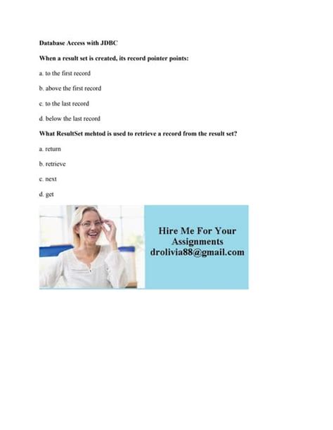 database access with jdbc when a result set is created its record poi pdf