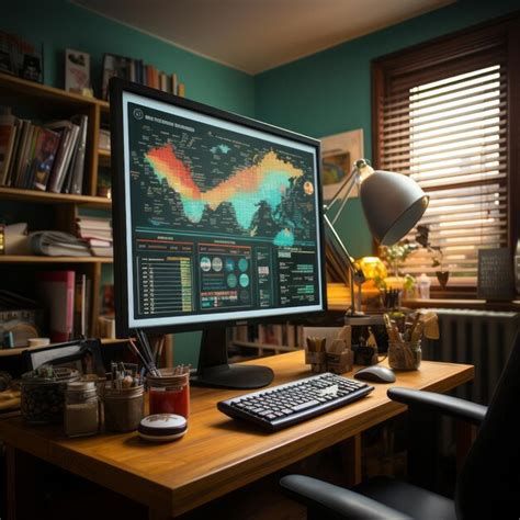 Premium Photo Data On A Computer Screen In An Office