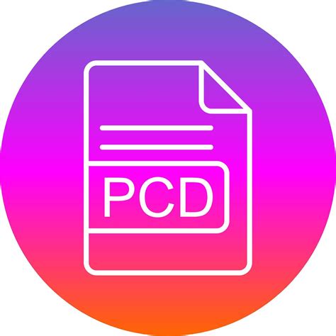 Pcd File Format Line Gradient Circle Icon 43537568 Vector Art At Vecteezy