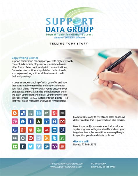 Support Data Group Why Choose Us Printable Handouts