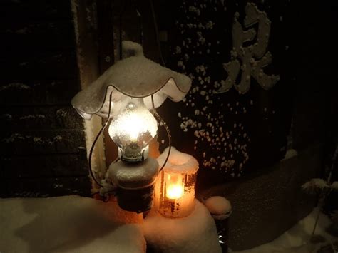 ランプの宿 高峰温泉 雪降りの夜 高峰温泉
