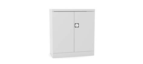 Low Office Cupboard Silverline Bisley Coffee 2 Door