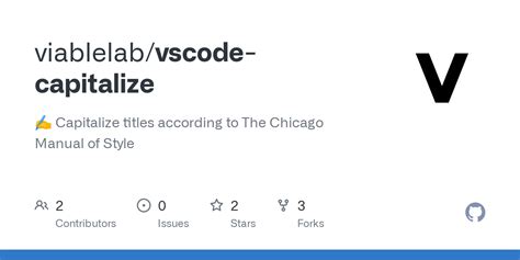 GitHub Viablelab Vscode Capitalize Writing Hand Capitalize Titles According To The Chicago