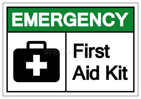 First Aid Kit Label Econoprint First Aid Kit Label Red On White