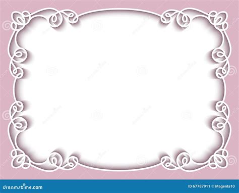 Rectangle Paper Frame Greeting Card Template Cartoon Vector 67787911