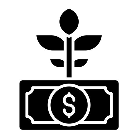 Premium Vector Investment Glyph Solid Black Illustration