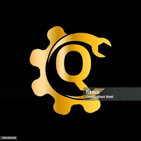 편지 Q 렌치 및 기어 로고 기계 기술 수리 로고 벡터 템플릿 개념에 대한 스톡 벡터 아트 및 기타 이미지 개념 건설 산업 교통수단 Istock