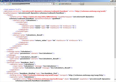 การสร้างและใช้งาน codeunit ผ่านทาง web service ด้วย protocol soap บน