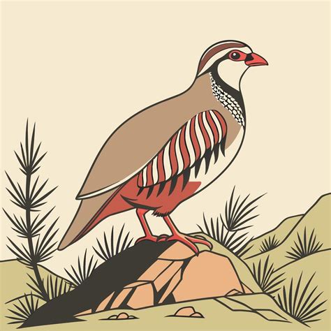 The Illustration Of Chukar Partridge Bird 55215512 Vector Art At Vecteezy