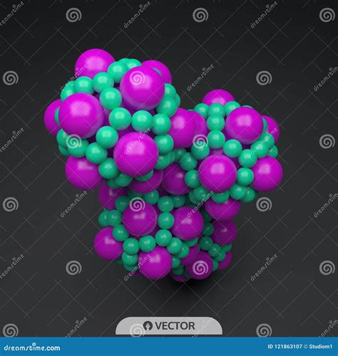 3d Molecule Molecular Structure Vector Illustration For Science Stock Vector Illustration