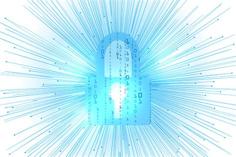 Data Visualization Security And Protection By Padlock Technology Abstract Stock Illustration