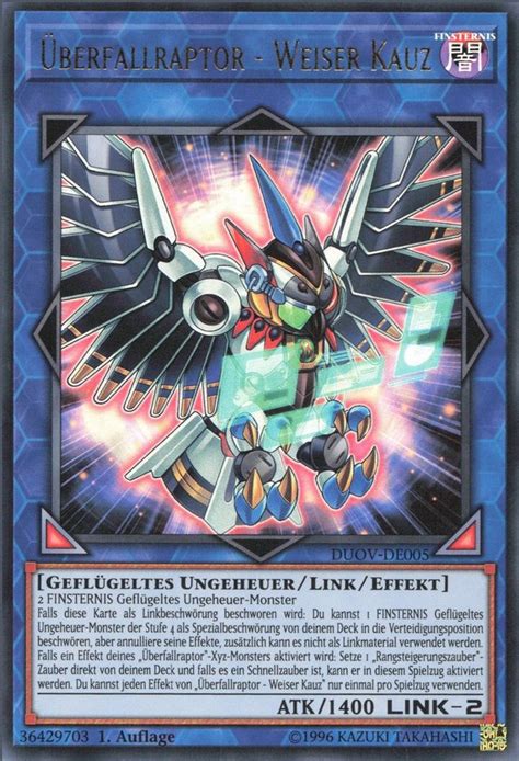 Recollectibles Sammelkarte Yugioh Karte Überfallraptor Weiser Kauz