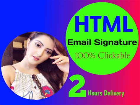Create Beautiful Clickable Html Email Signature By Mishmeemou Fiverr