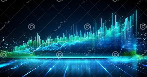 Dynamic Graph With Fluctuating Data Points In Vibrant Colors Stock