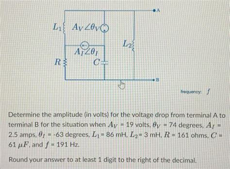 Solved Determine The Amplitude In Volts For The Voltage Chegg