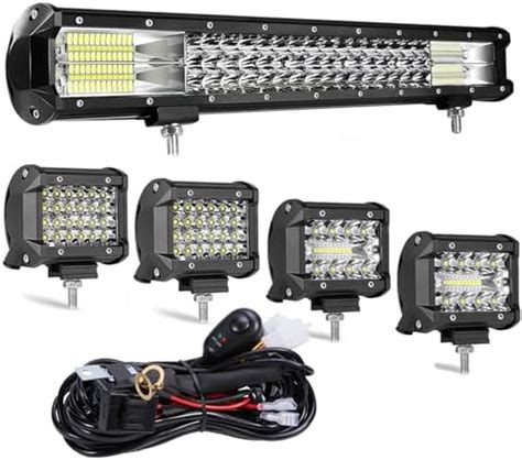 Led Light Bar Kits 20in Light Bars For Trucks4in Led Pod Llights 12v