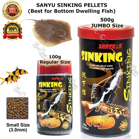 Sanyu Sinking Pellets Choose Size High Protein Pellets Fish Food For