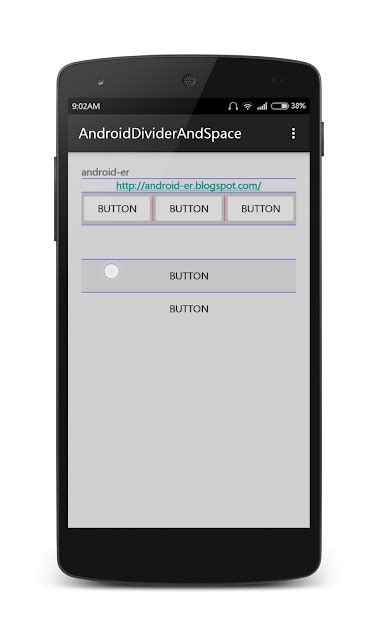 Android Er Divider And Space