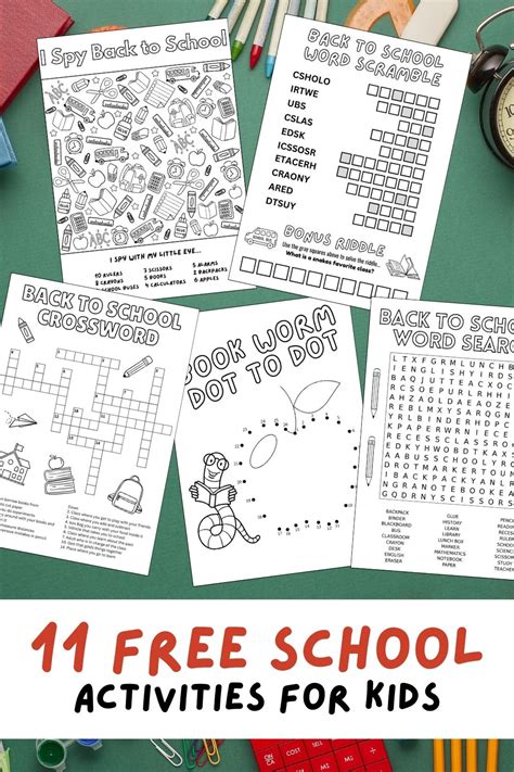 Free Back To School Activities