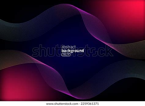 Striped Wave Ray Curve Wavy Crimson Stock Vector Royalty Free