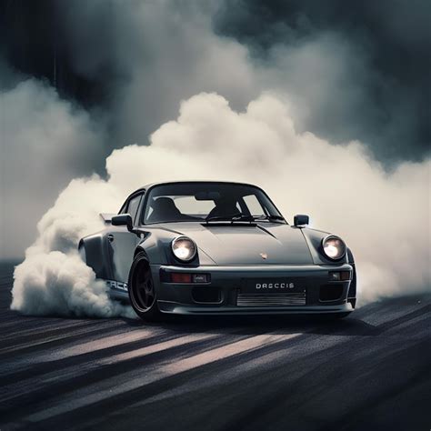 Premium Photo Porsche Car Drifting And Making Smoke