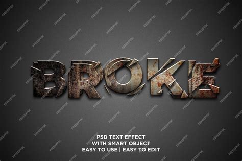 Premium Psd Broken Text Effect