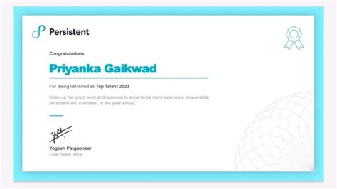 Priyanka Gaikwad On Linkedin Persistentsystems Toptalent