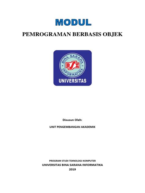 modul pemrograman berbasis objek ubsi jakarta pdf
