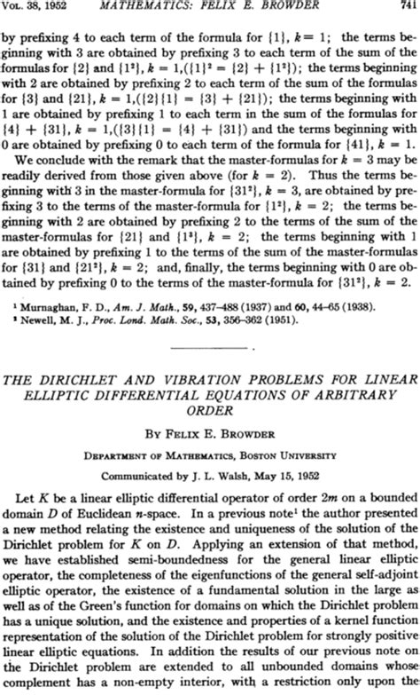 the dirichlet and vibration problems for linear elliptic differential