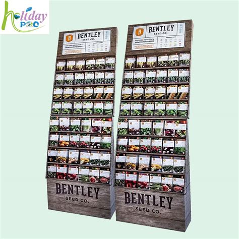 Custom 48 Pockets Cardboard Seed Display Racks Holidaypac