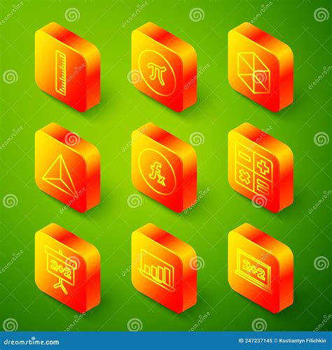 Set Line Ruler Pi Symbol Geometric Figure Cube Tetrahedron Function Mathematical Calculator